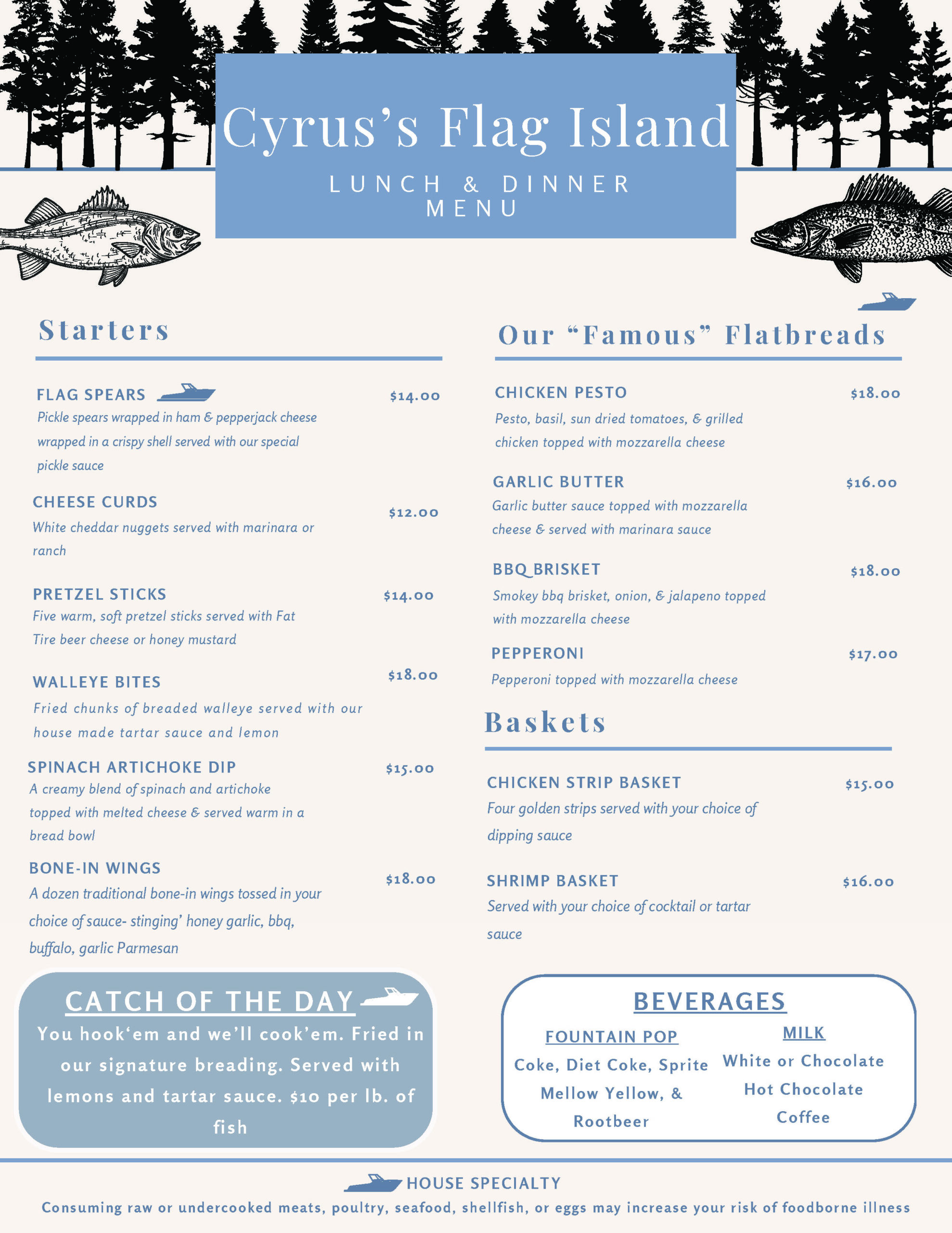 Menu – Cyrus Flag Island Resort